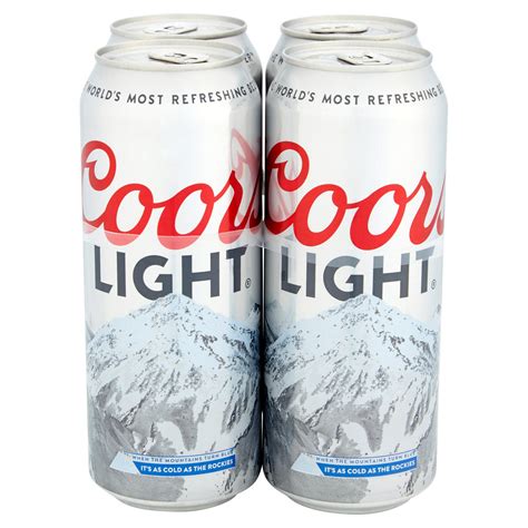 Coors Light Lager 4 X 500ml Beer Iceland Foods