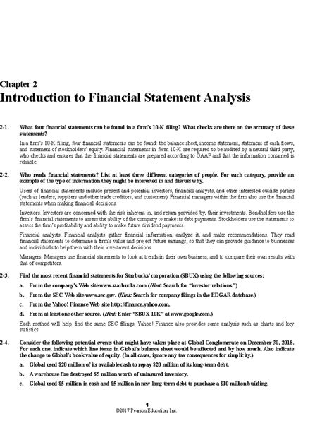 Bd5 Sm02 Chapter 2 Financial Statement Analysis Questions And Answers