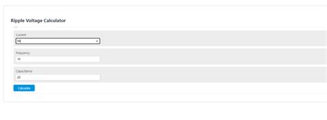 Ripple Voltage Calculator Calculator Academy