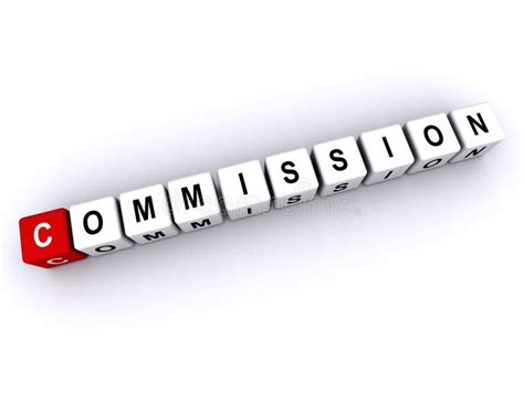Commission Word Block On White Stock Illustration Illustration Of Oversight Public 294537415