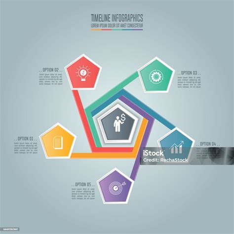Infographic 위한 창조적인 개념입니다 타임 라인 Infographic 프레 젠 테이 션 워크플로 레이아웃 다이어그램 연례 보고서 웹 디자인에 대 한 벡터 및 마케팅