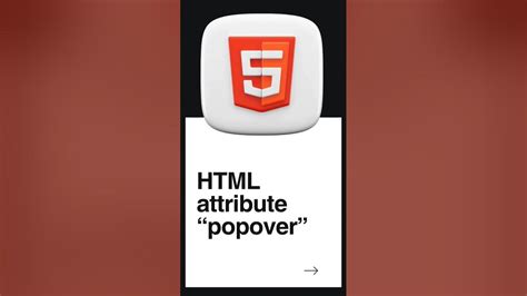 Html Attribute Popover Html Pop Up Coding Css Popupcard Uidesign
