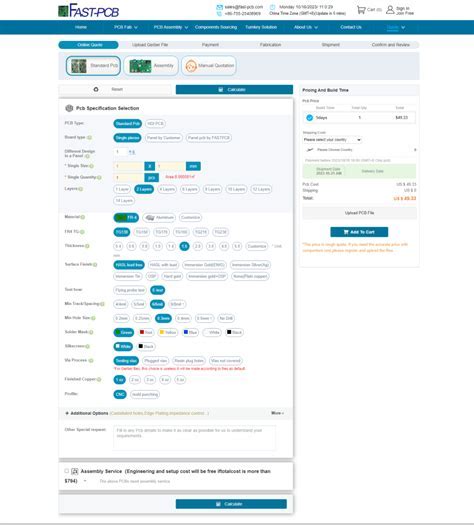Simplify Pcb Assembly With Instant Online Quote Tools Andwin Circuits