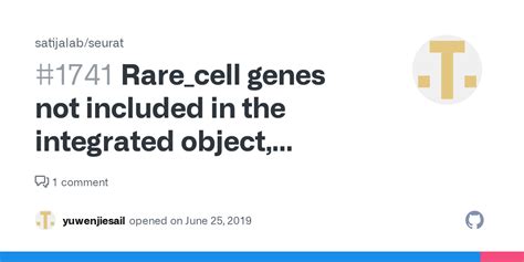 Rarecell Genes Not Included In The Integrated Object Causing Issue In