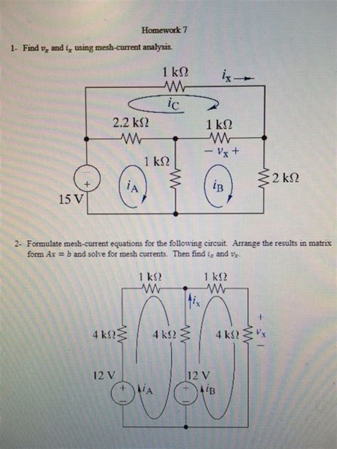 Solved Homework Find V And Ix Using Mesh Curent Chegg