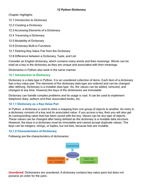 12 Python Dictionary Pdf Parameter Computer Programming Computing