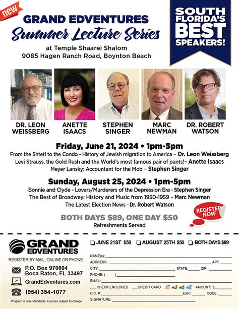 summer 2024 lecture series grand edventures