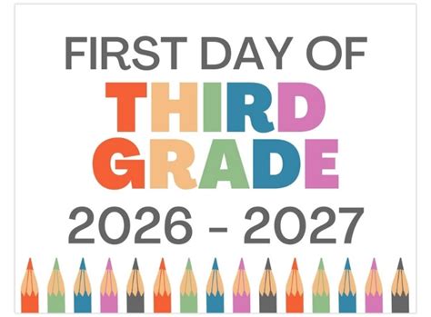 Free Printable First Day Of School Signs 2026 2027 Pdf