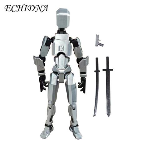 Action Figure Sketching Prop Multi Jointed 3d Printed Robot Action Figure With Weapon Movable