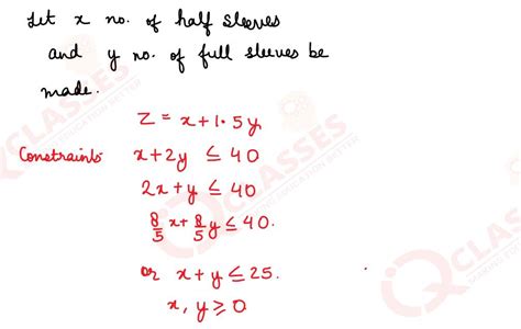 Class 12 ISC Maths Board Questions Chapter Linear Programming