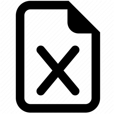 File Earmark Document Cross Tool Word Delete Icon Download On Iconfinder