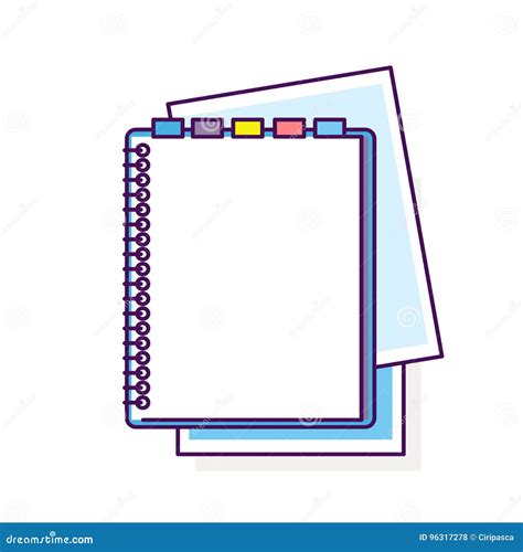 Flat Design Notepad Stock Vector Illustration Of Book 96317278