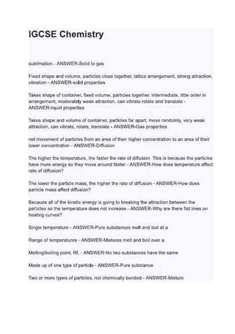 Igcse Chemistry Questions And Answers Igcse Stuvia Us