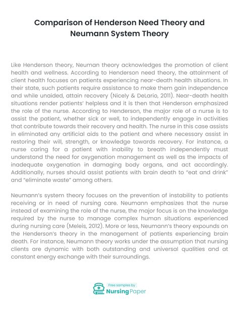 Henderson Needs Theory Lecture 3 Nursing Theories And Virginia
