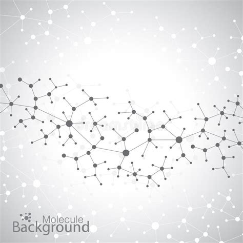 Molecule Structure On Gray Background Vector Illustration Stock Illustration Illustration Of