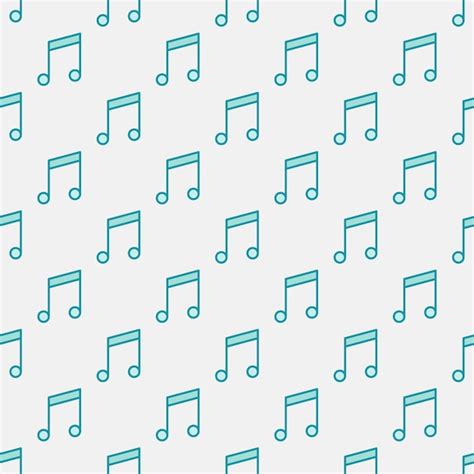음악 노트 벡터 원활한 패턴 또는 배경 프리미엄 벡터