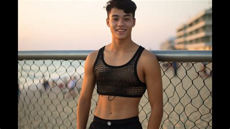 Beautiful Gay Boys On The Beach Wearing Crop Top Which One Is Your Favorite Ai