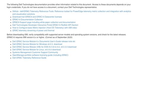Dell Technologies Documentation Idrac10 Real Time Telemetry In Action