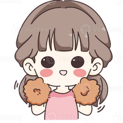 Cartoon Cute Cat And Girl 27128469 Png