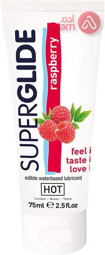 HOT SUPER GLIDE EDIBLE RASPBERRY LUBRICANT 75ML Adam Pharmacies