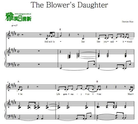 偷心主题曲 Damien Rice The Blowers Daughter钢琴伴奏谱 找教案个人博客