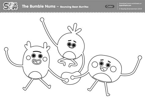 The Bumble Nums Color Bouncing Bean Burrito Super Simple