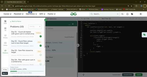 🚀 day 52 160 problem solving with geeksforgeeks sachin saini