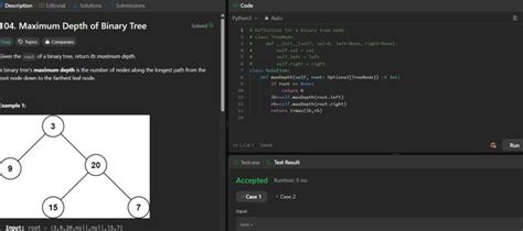 Solved Leetcode 104 Maximum Depth Of Binary Tree Sannapaneni Sai