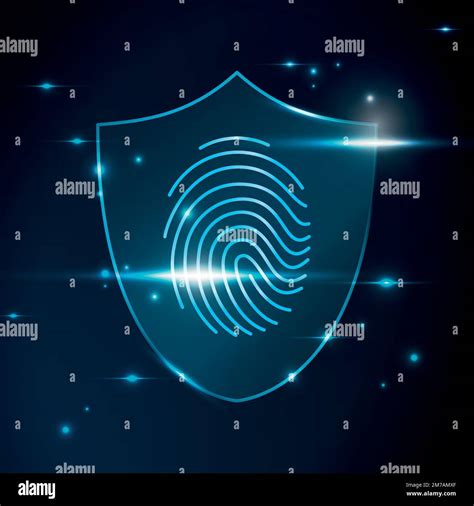 Fingerprint Biometric Scan Vector Cyber Security Technology Stock Vector Image And Art Alamy