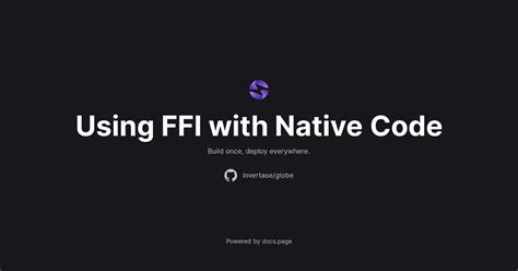 Using Ffi With Native Code