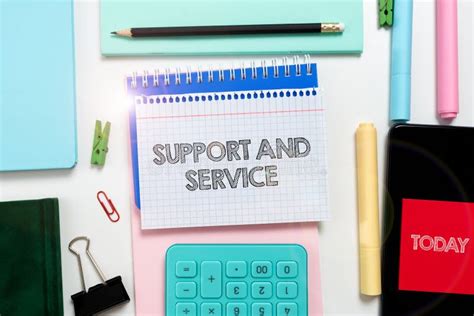 Hand Writing Sign Support And Service Business Concept Technical