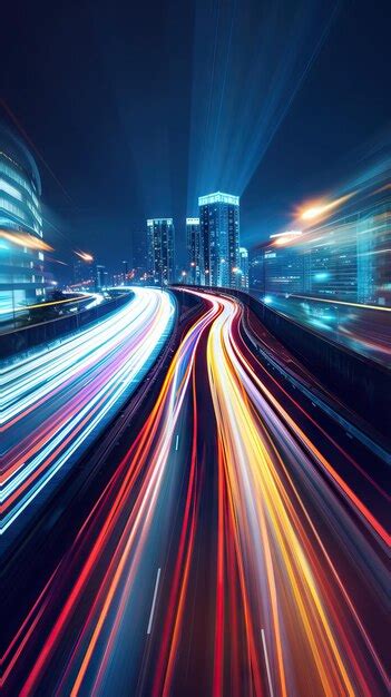 High Speed With Binary Code Numbers On Motion Blurred Path Or Track