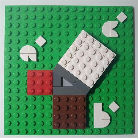Lego Moc Pythagorean Theorem Visualisation With A 3 4 5 Right Triangle