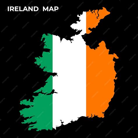 Premium Vector Ireland National Flag Map Design Illustration Of