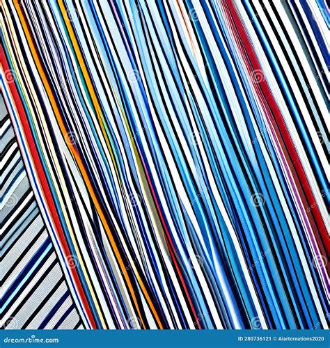 A Minimalist Composition Of Diagonal Stripes In Bold Primary Colors Creating A Dynamic Visual