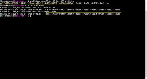 linux centos驗證iso映像檔
