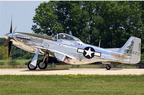 A Metal Finish P 51 Mustang P51 Mustang Mustang Fighter Jets