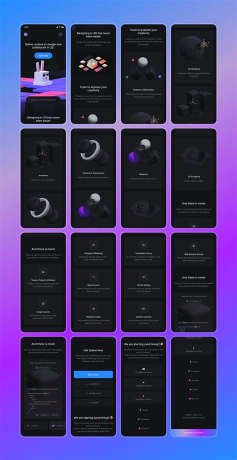 Spline Website Ui Design Exploration Behance
