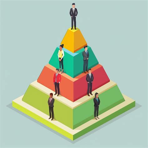 Businessmen Teamwork Pyramid Premium Ai Generated Image