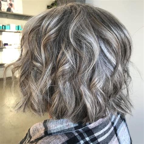 Shoulder Length Wavy Gray Hair Hairstylelist