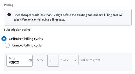 Modifying Payment Subscriptions In Paypal