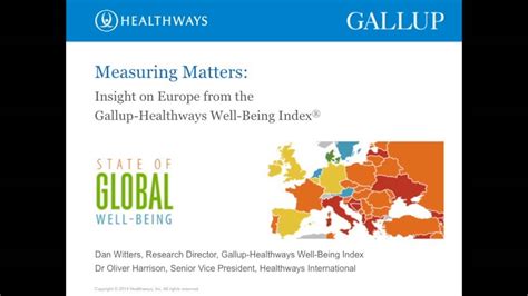 Measuring Matters Insights On Europe From The Gallup Healthways Global