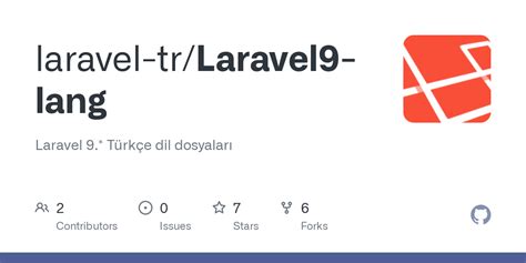 github laravel tr laravel9 lang laravel 9 türkçe dil dosyaları