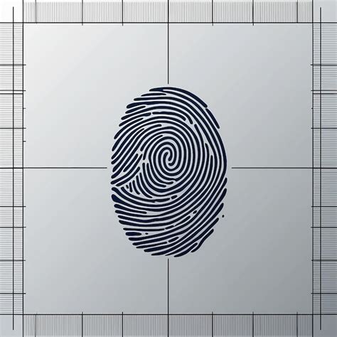 Fingerprint Schematic Icon Premium Ai Generated Image