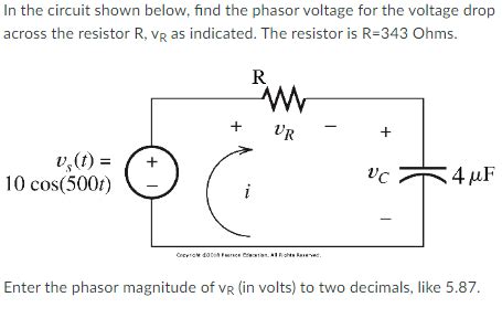 Solved In The Circuit Shown Below Find The Phasor Voltage Chegg Com