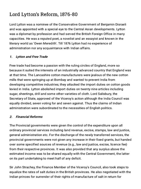 Medieval History Department Ecc Unofficial Lord Lyttons Refo Pdf