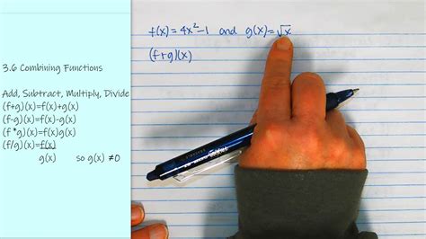 3 6 Combining Functions X And Domain Precalculus Youtube