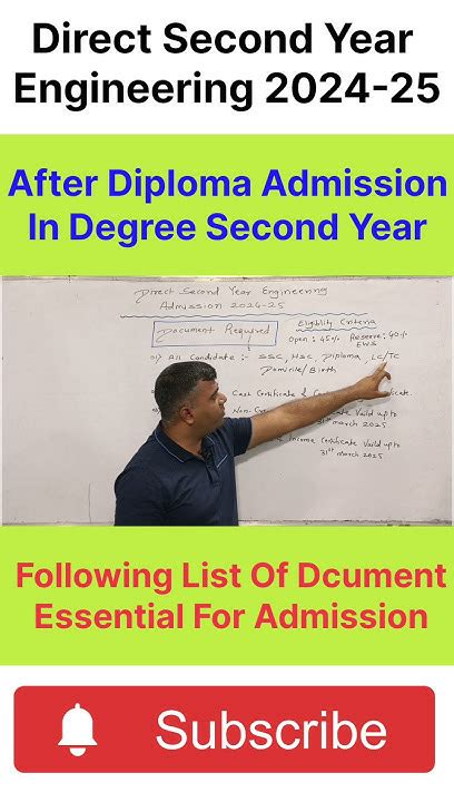 Direct Second Year Engineering Admissions Document 2024 25