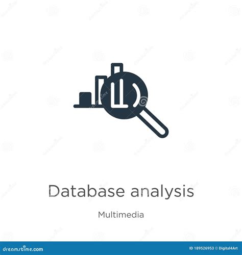 Database Analysis Icon Vector Trendy Flat Database Analysis Icon From