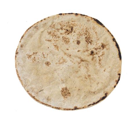 Indian Homemade Cuisine Food Chapati On White Background Stock Image